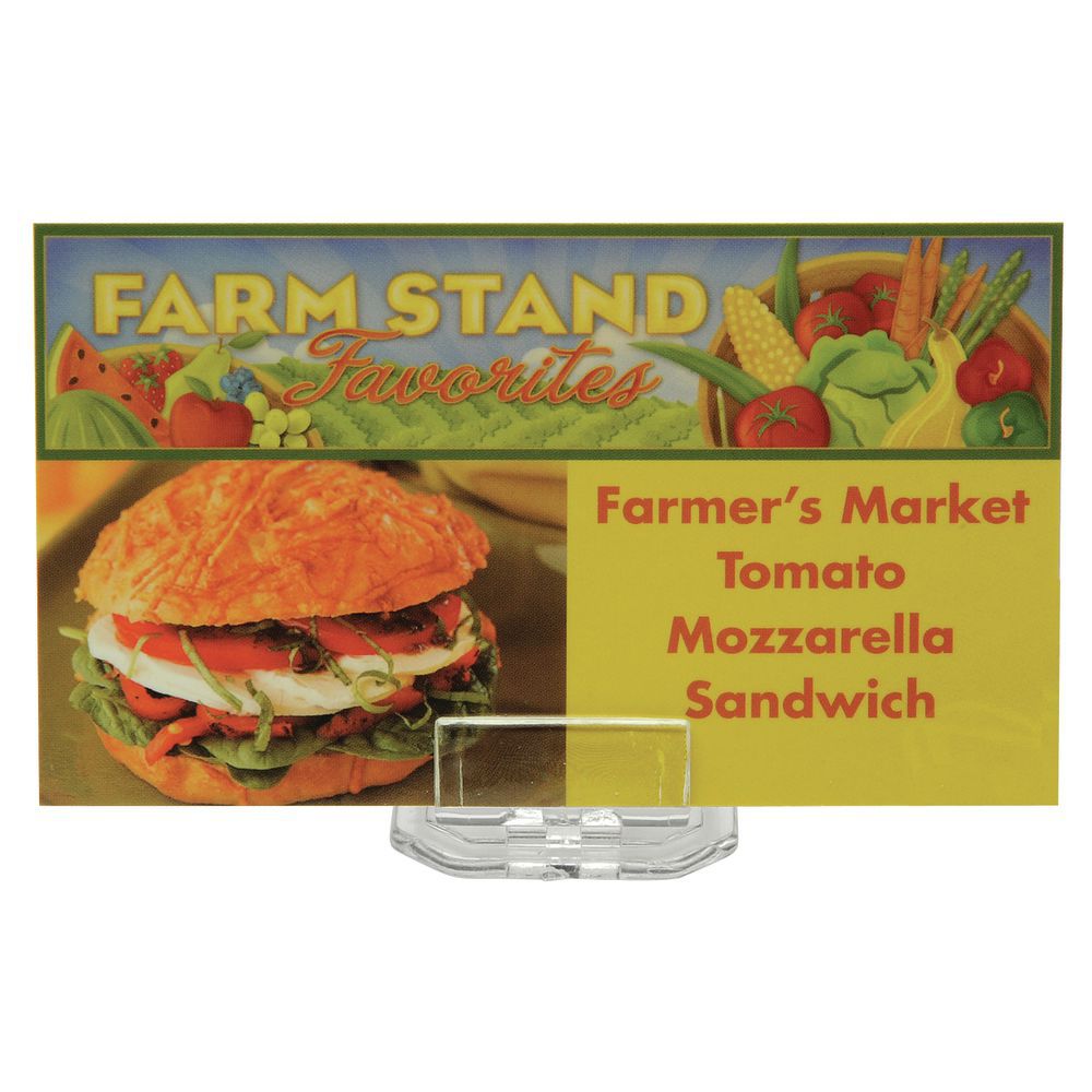 Clear Plastic Countertop Hinged Sign Holder 1 2/"L x 1 1/8"W