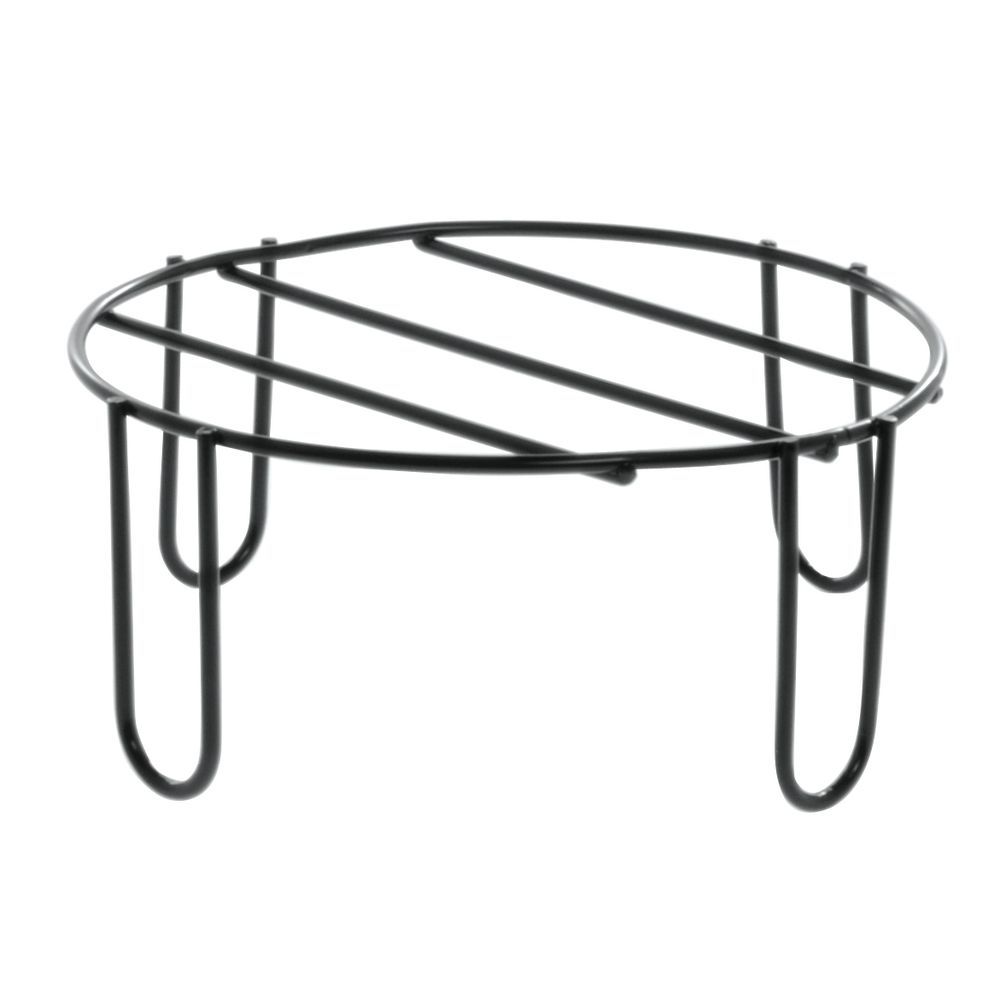 Expressly HUBERT® 9" Round Black Metal Wire Buffet Riser Set