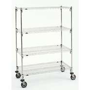 Metro Super Adjustable Super Erecta™ Chrome-Plated Wire Cart - 36"L x ...