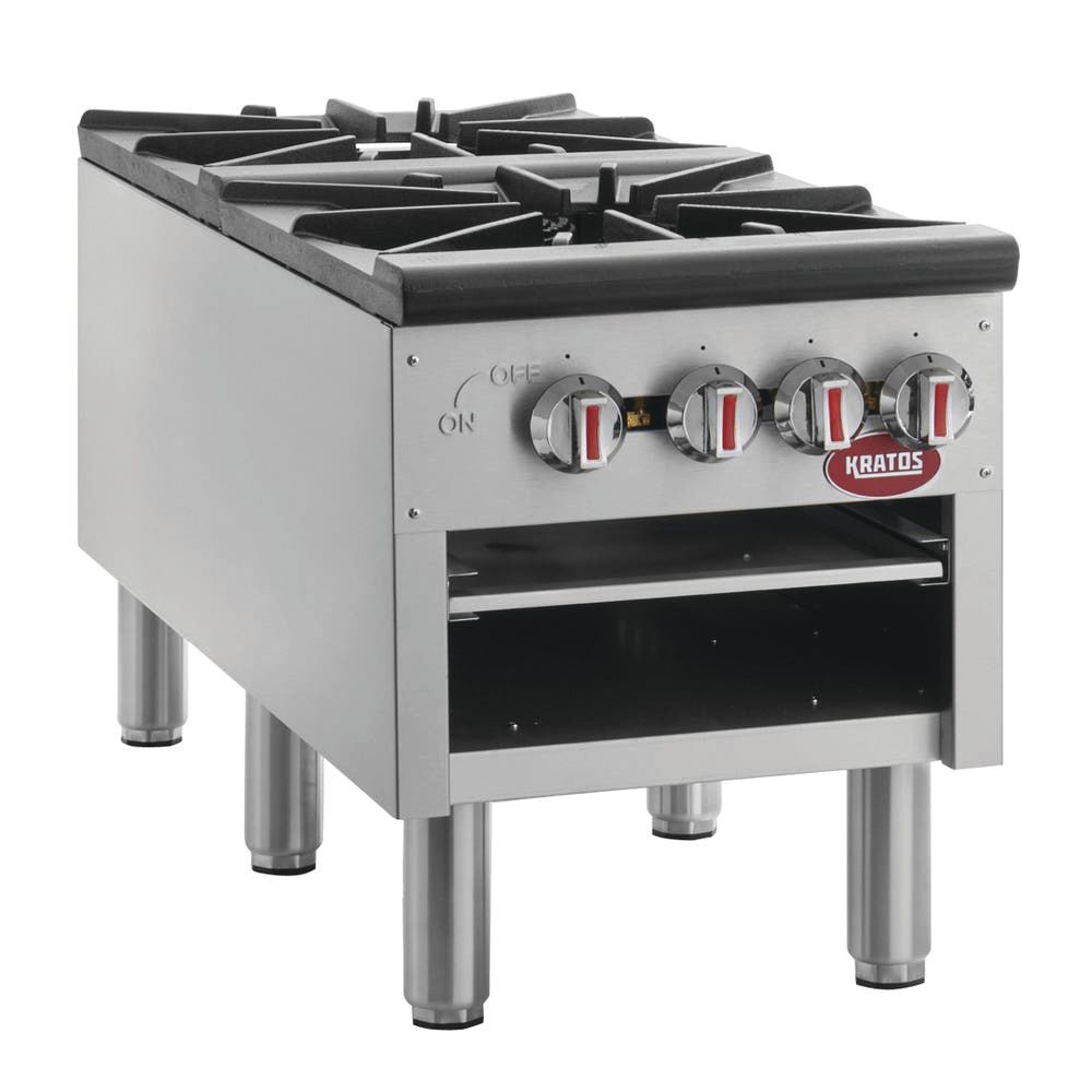 Kratos 29Y-074 Double Stockpot Gas Range, 160,000 BTU - 18"W x 41 4/5"D ...