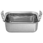 Tablecraft Stainless Steel Tri-Ply Food Pan w/Handles, 5 Qt, Half-Size ...
