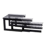 Expressly HUBERT® Square 3-Step Black Metal Riser - 10"L x 10"W x 2", 4 ...