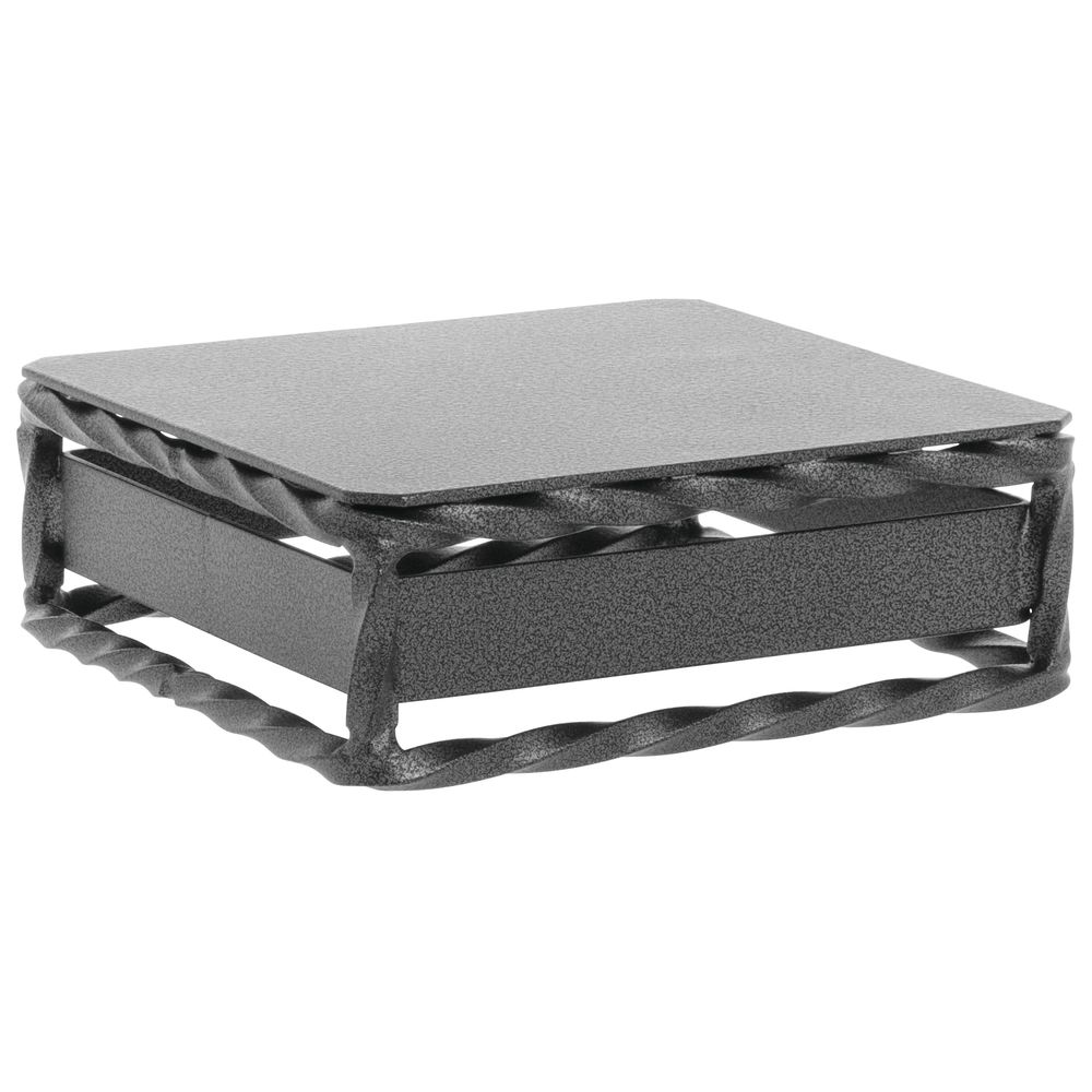 Expressly HUBERT® Square Laser-Cut Stainless Steel Metal Riser - 5" Square