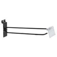 Black Slatwall Hooks with Label Holder, 8"