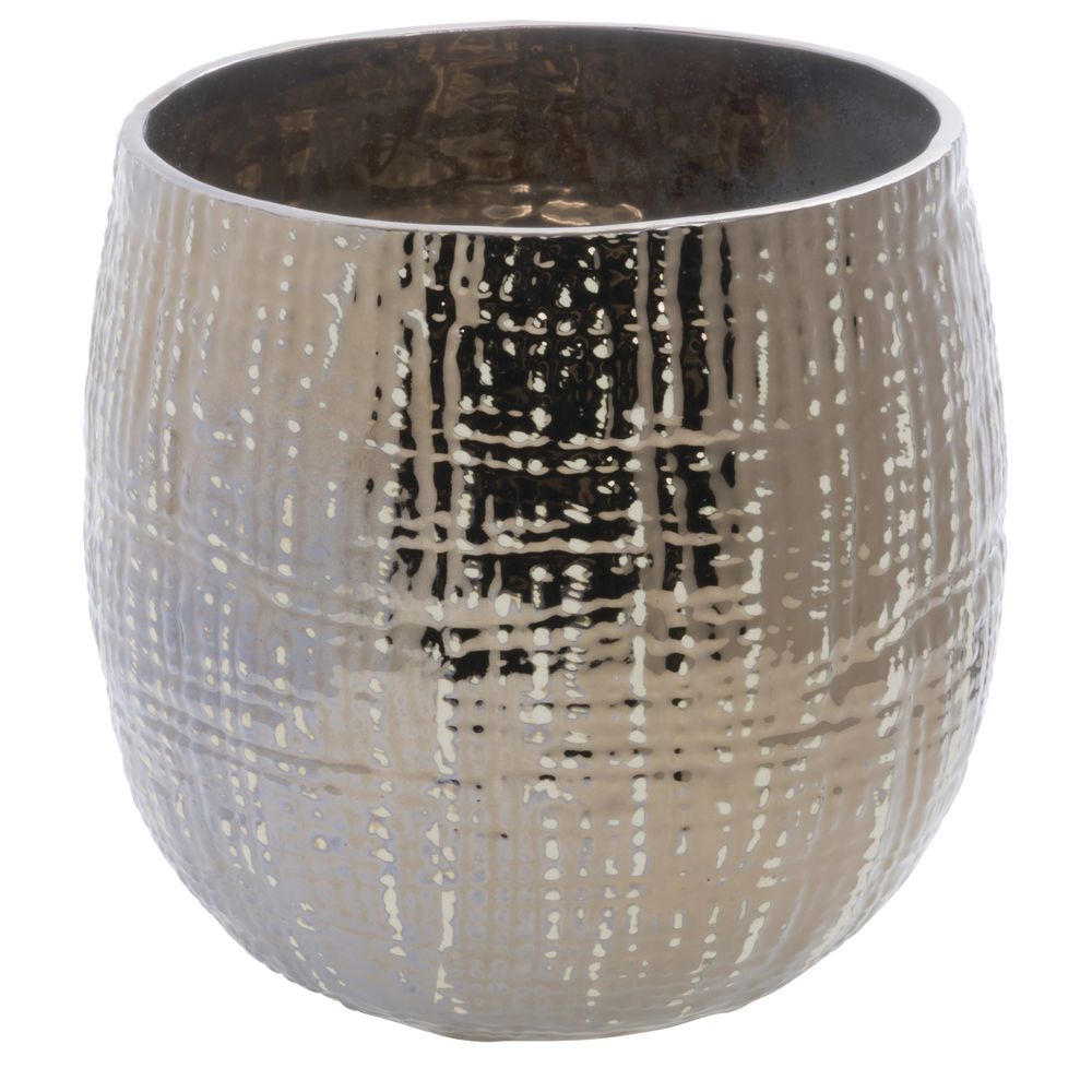 Bronze Metallic Hazel Pot - 7 1/2"Dia x 7 1/2"H