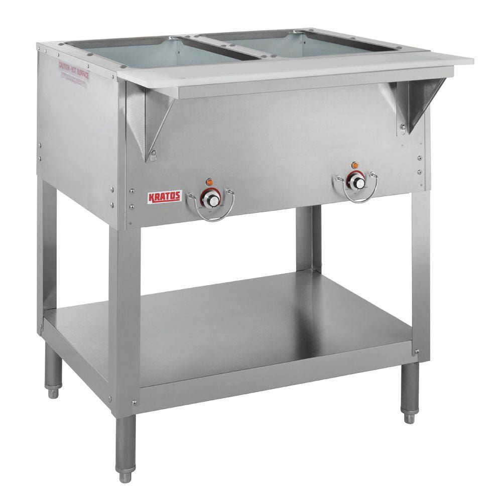 Kratos 28W-109 Electric Steam Table, Two Wells, Stationary - 29"W x 30 ...