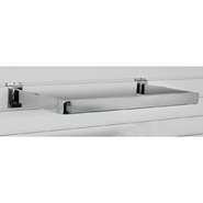 Chrome Rectangular U-Shaped Hangrail for Slatwall
