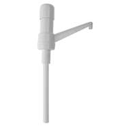 Tablecraft 1 Oz White Polypropylene Stationary Condiment Pump - 9" Dip Tube