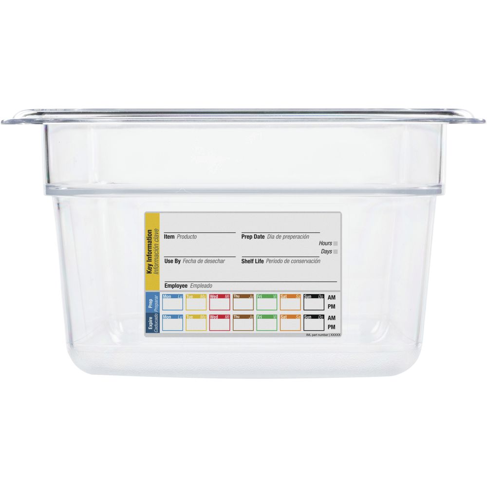Carlisle StorPlus™ 1/3 Size Food Pan with Perma Label - 12 3/4"L x 6 22 ...