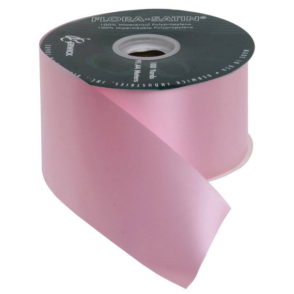 2 3/4"W Pink Flora-Satin® Decorative Ribbon