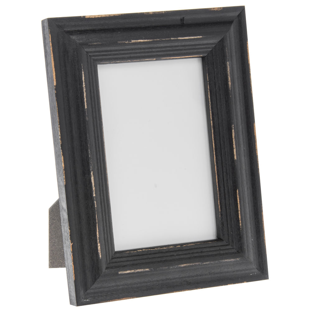 Distressed Black Wood Rustic Sign Frame - 5 1/4"L x 3/4"D x 7 1/2"H