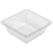 Placon CC1-16 GoCubes™ 16 oz Clear PET Plastic Square Containers - 6"L ...