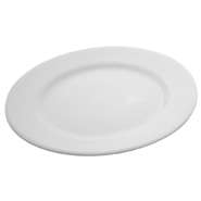 DINEX Bright White China Plate - 9"Dia x 1"H