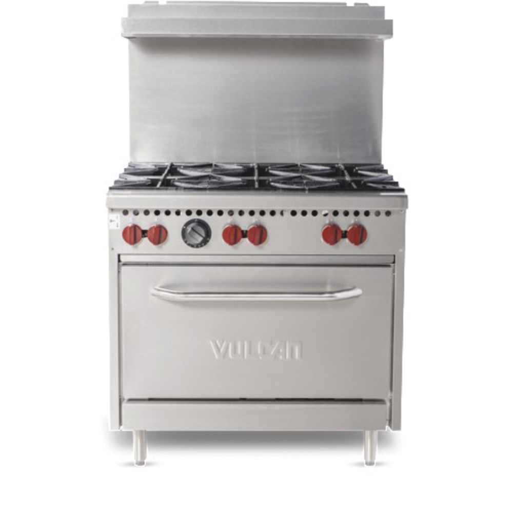 Vulcan SX36-6B Six-Burner Natural Gas Range - 32"L x 36"W x 58"H