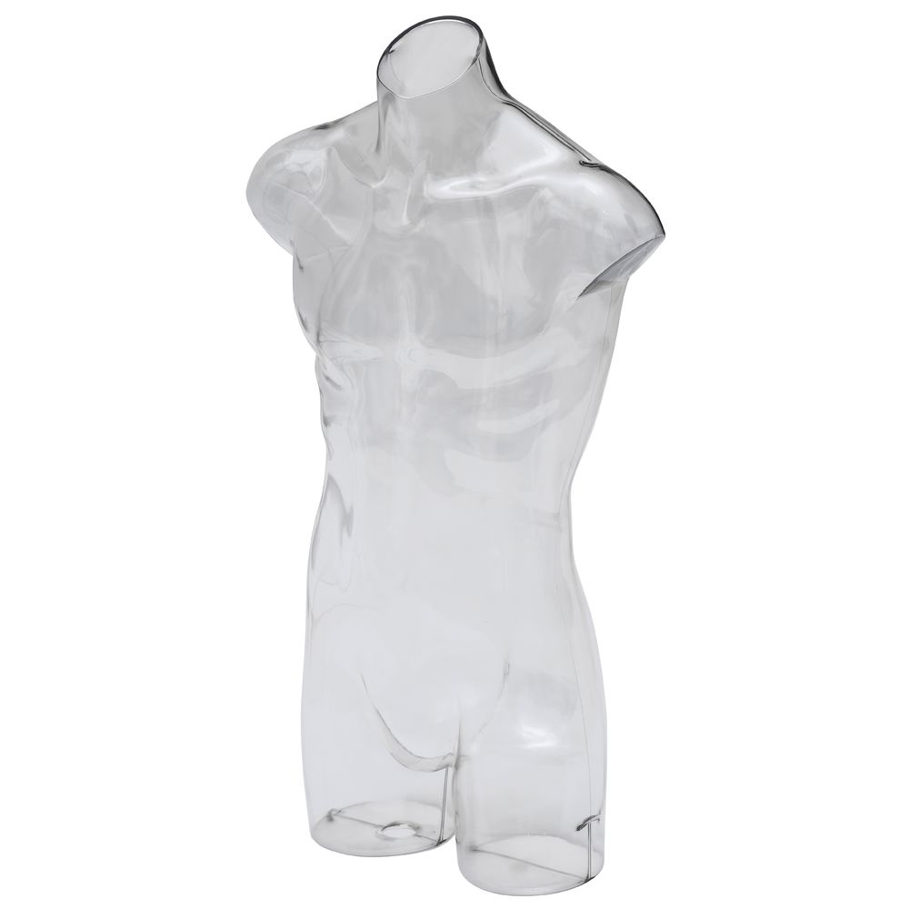 Clear Male Mannequin Torso