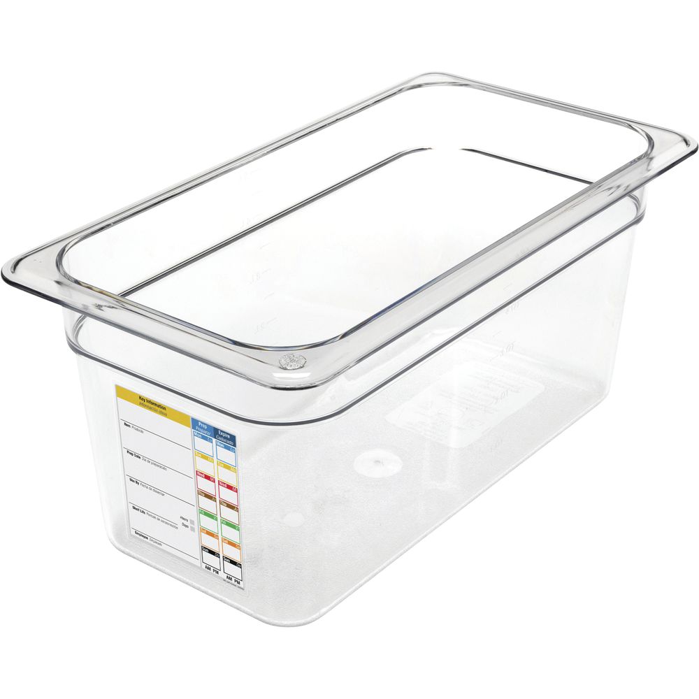 Carlisle StorPlus™ 1/3 Size Food Pan with Perma Label - 12 3/4"L x 6 22 ...