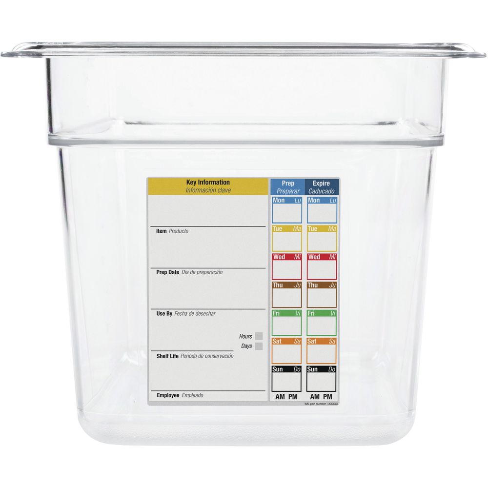 Carlisle StorPlus™ 1/3 Size Food Pan with Perma Label - 12 3/4"L x 6 22 ...