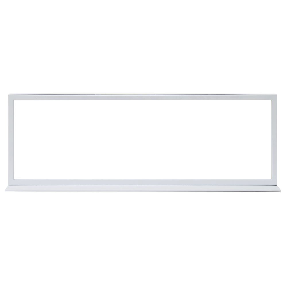 White Metal Sign Frame for 36'W x 12"H Signs - Horizontal Orientation