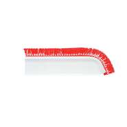 Angled White T Shape Plastic Divider With Red Parsley - 30"L x 3 1/2"H