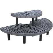 Half-Round 2-Tier Table Display