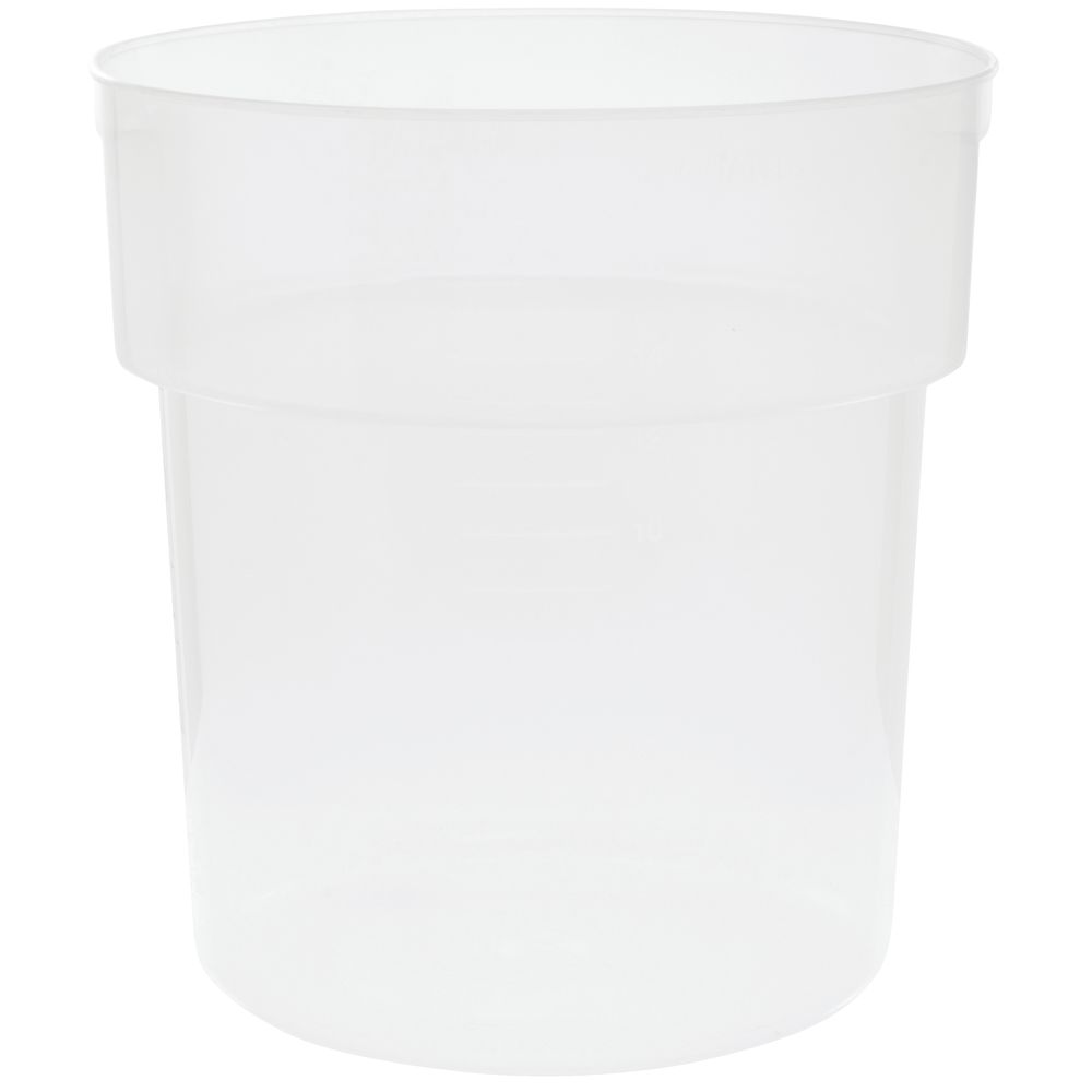 Carlisle 18 Qt Translucent Plastic Round Food Storage Container - 12 ...