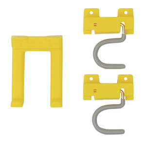 Rubbermaid Grey Plastic Closet Tool Organizer Kit -34"L x 3 1/4"W x 4 1/4'H