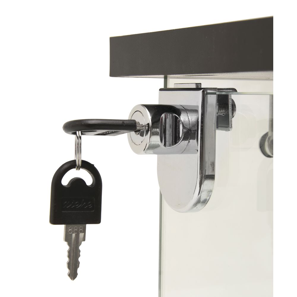 Frameless Glass Showcase, 24" H