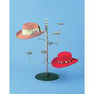 Rotating Hat Display, Countertop, Holds 8 Hats