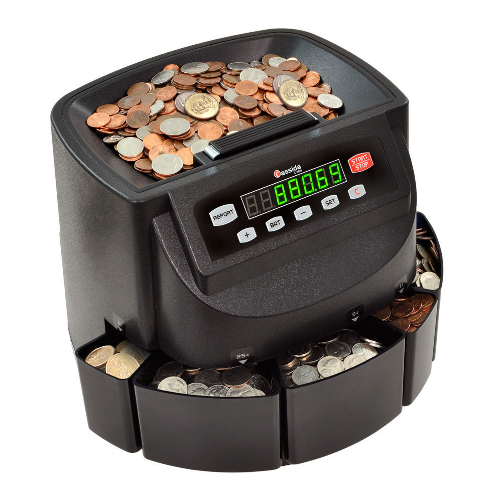 Cassida Canadian Coin Counter Sorter Wrapper 11 1 5 W X 10 4 5 D X 10