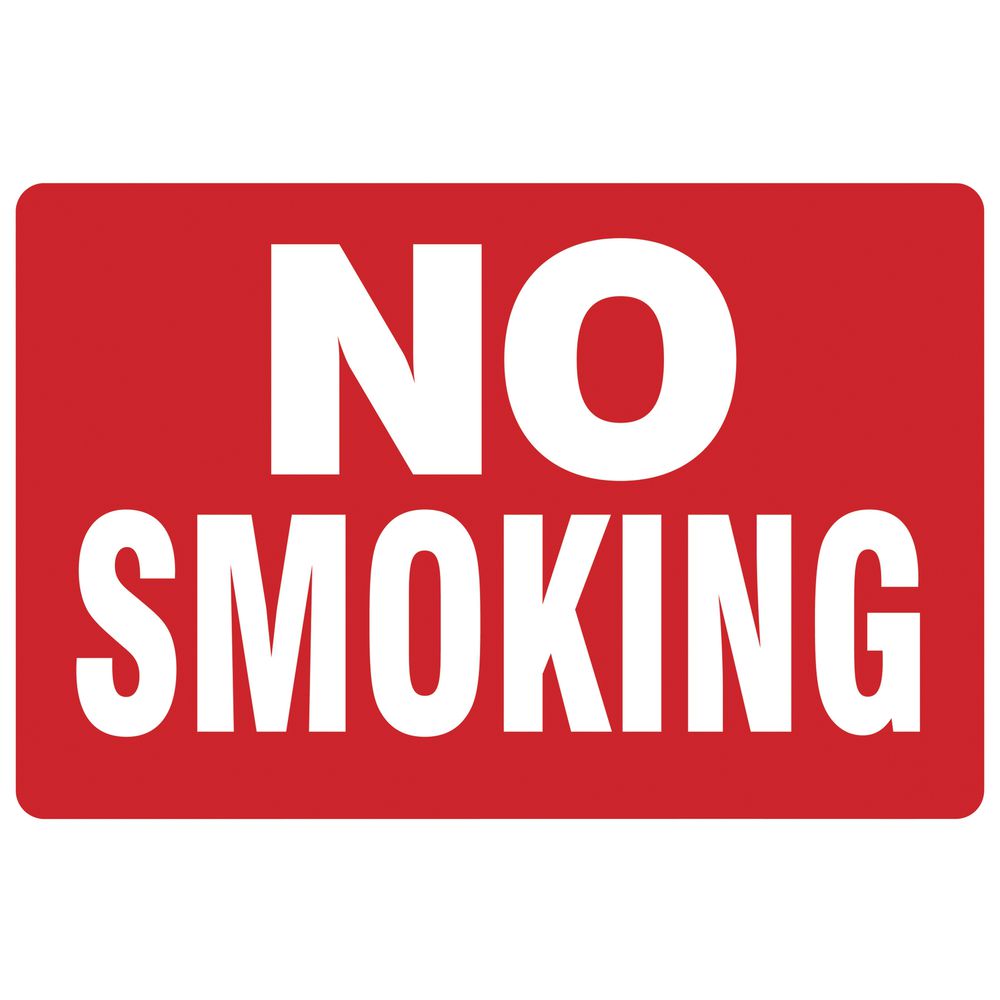 Plastic No Smoking Policy Sign
