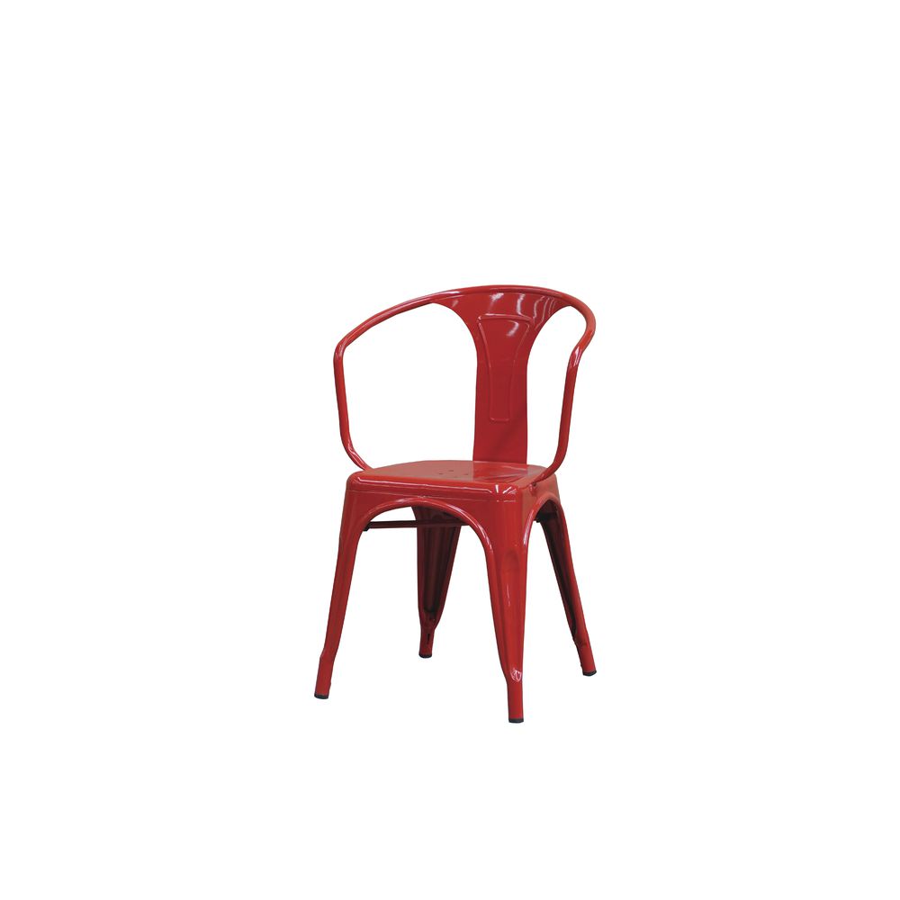 CenPro 32Q-128 Outdoor Arm Chair, Red Standard Height - 17-1/2"D