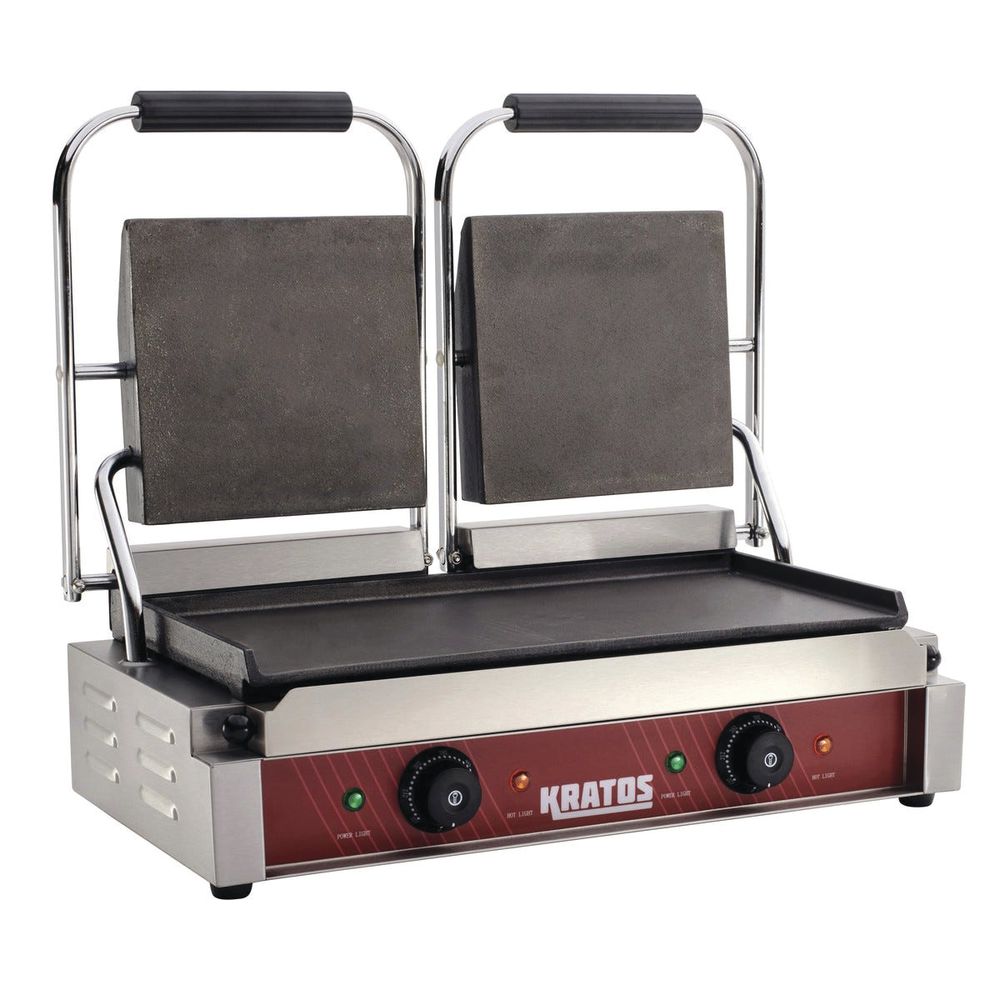 Waring Italian-Style Panini Grill Double - 18 3/4"L x 15 1/2"W x 9 1/4"H