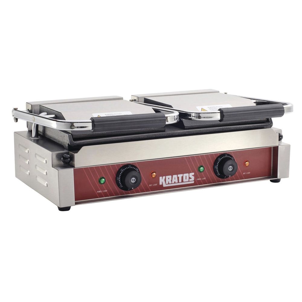 Kratos 29Y-024 Double Panini Sandwich Grill With Smooth Plates, 18-7/10 ...