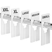 White Unisex Size Dividers