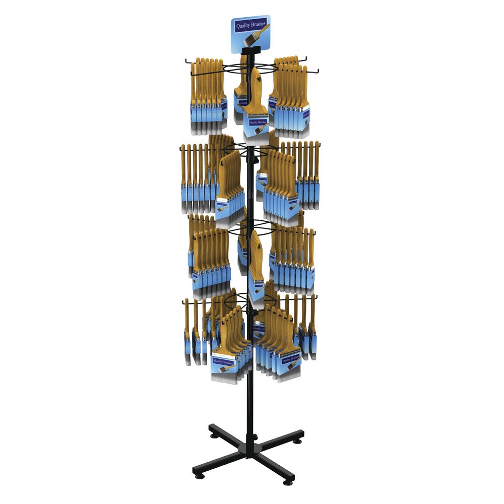 24 Hook Round Rotating Floor Display Rack