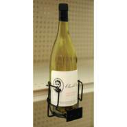 Black Metal Beverage Shelf Extender With Signage - 4"Dia
