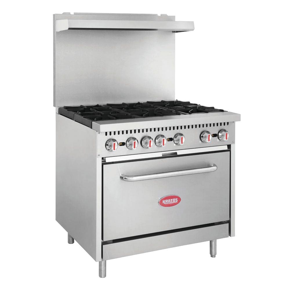 Kratos 29Y-072 Six Burner Gas Countertop Range - 36"W x 29-2/5"D x 13-1 ...