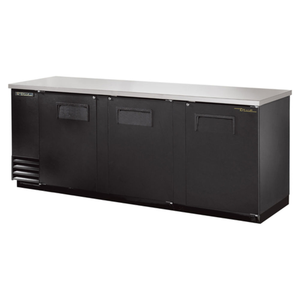 True TBB-4-HC Three Door Back Bar Cooler - 28 3/4"L x 90 3/8"W x 37"H