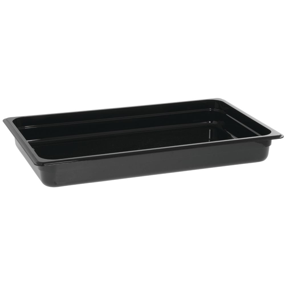 HUBERT® Full-Size Polycarbonate Cold Food Pan, Black - 20 7/8"L x 12 4/ ...