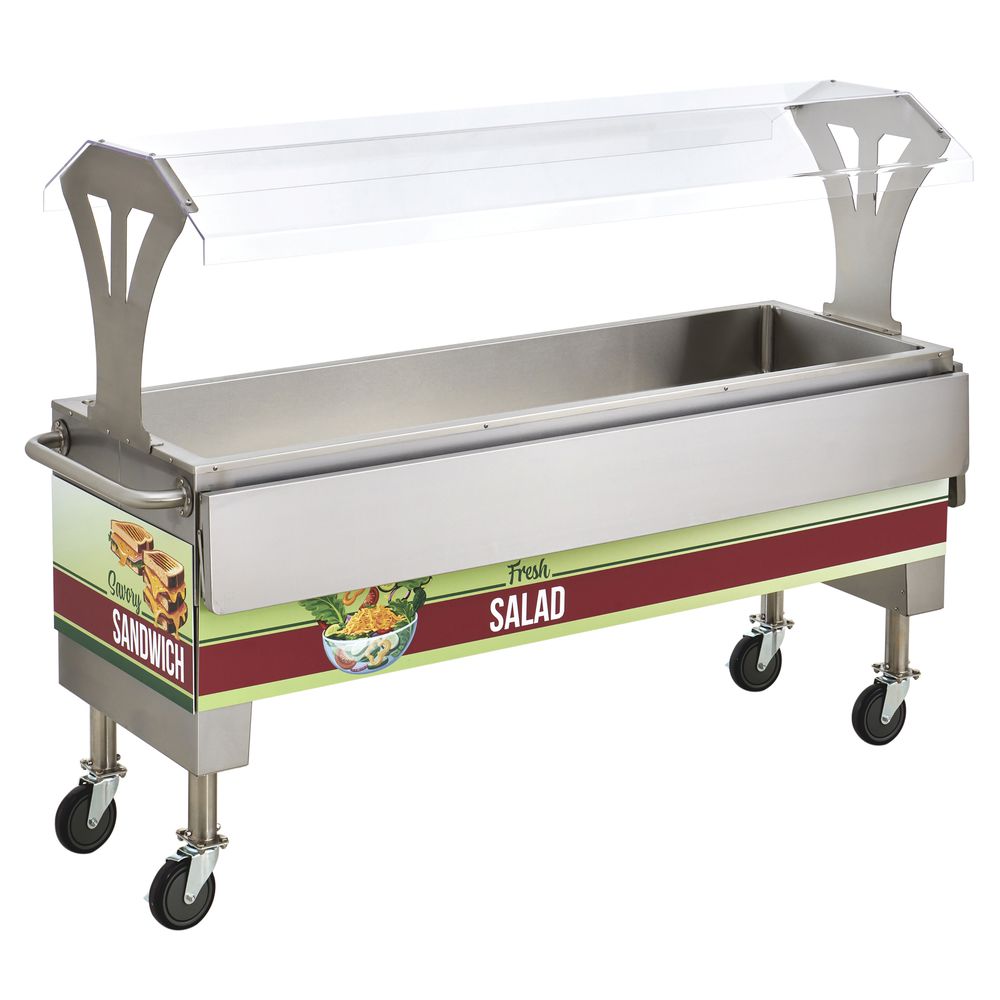 HUBERT® Adjustable Stainless Steel Salad Bar with 5-Pan Well - 83 7/10 ...
