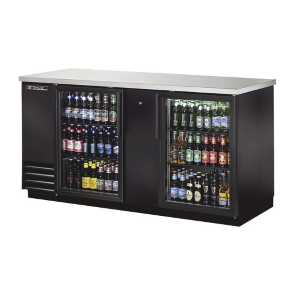 True TBB-3G-HC-LD Two Door Back Bar Cooler with LED Lighting - 69
