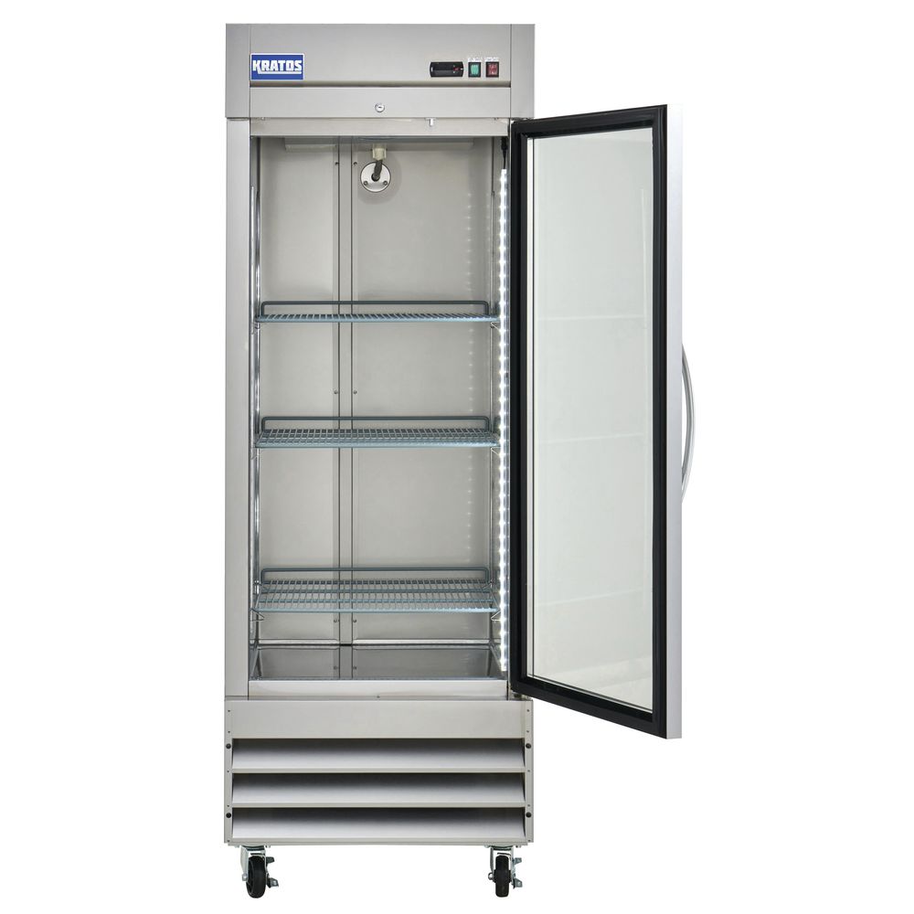 Kratos 67K-007 Glass One-Door Reach-In 23 Cu. Ft. Refrigerator - 29"W x 32-1/5"D x 82-1/2"H