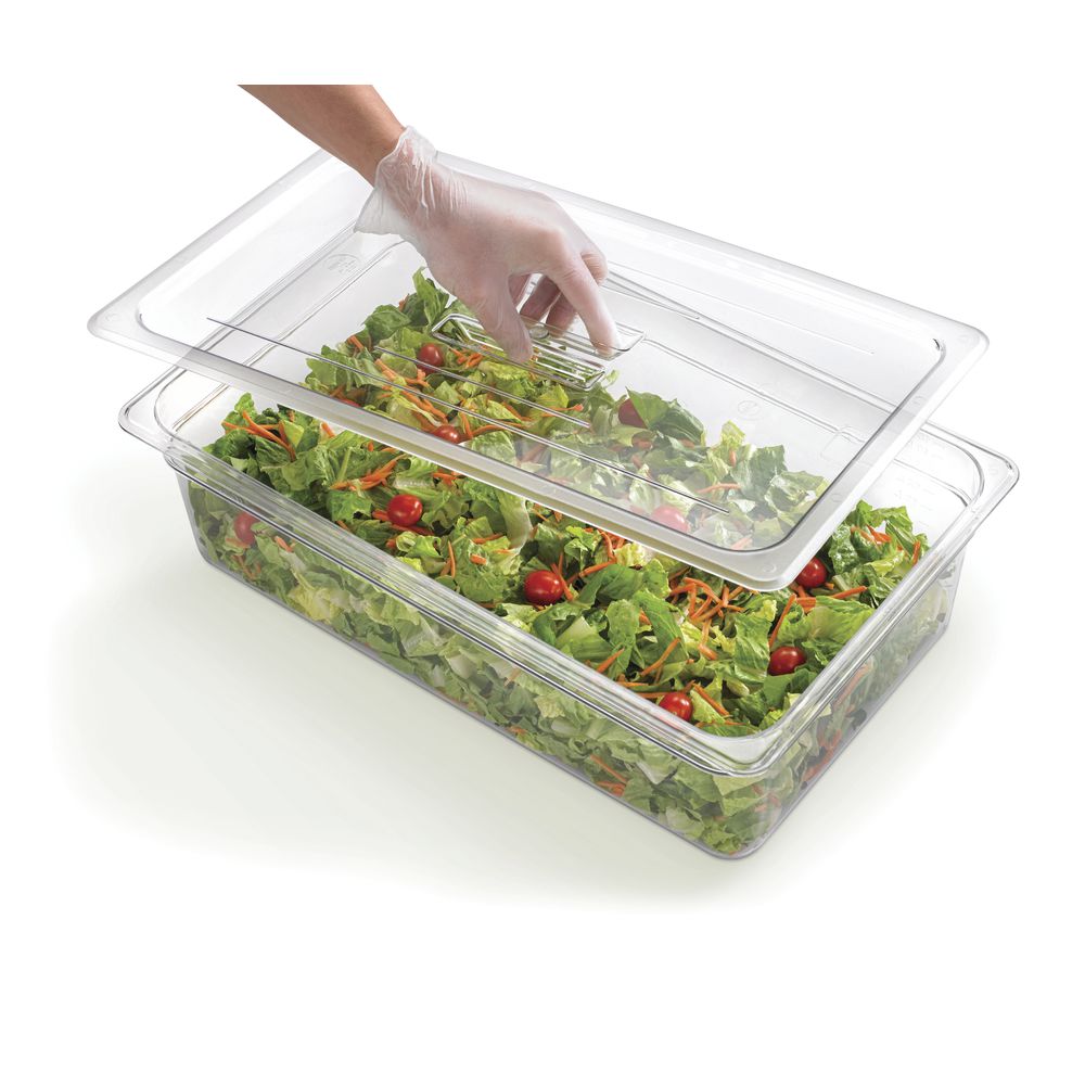 HUBERT® Full-Size Clear Polycarbonate Solid Food Pan Cover w/ Handle ...