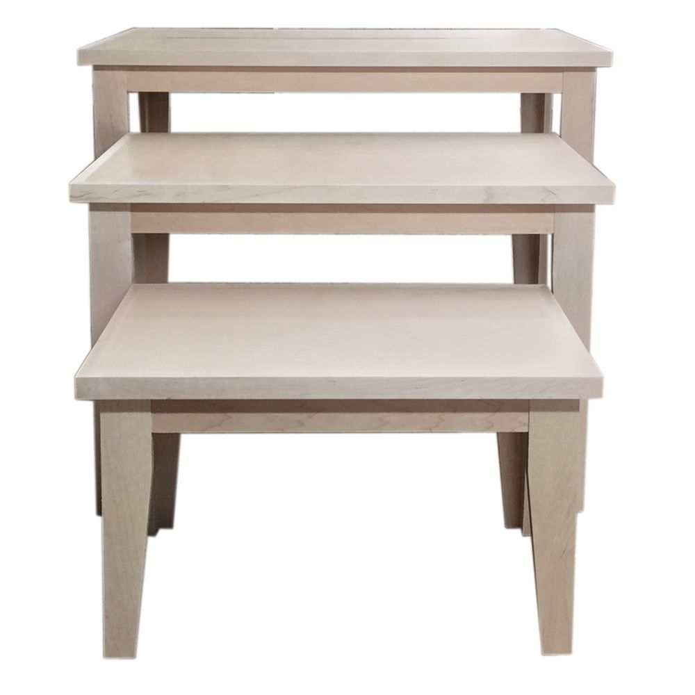 Large Nesting Display Table, Maple