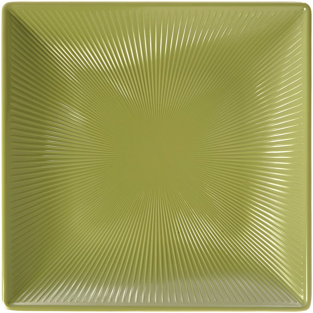 Elite Round-Edge Black Square Melamine Plate - 11"L x 11"W x 3/4"H