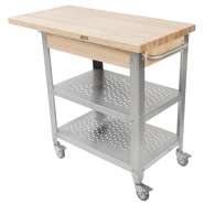 John Boos Butcher Block Top Cart (1) 10" Drop Leaf