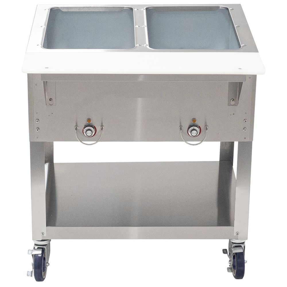 Kratos 28W-196 Mobile Two Pan Open Well Electric Steam Table with ...