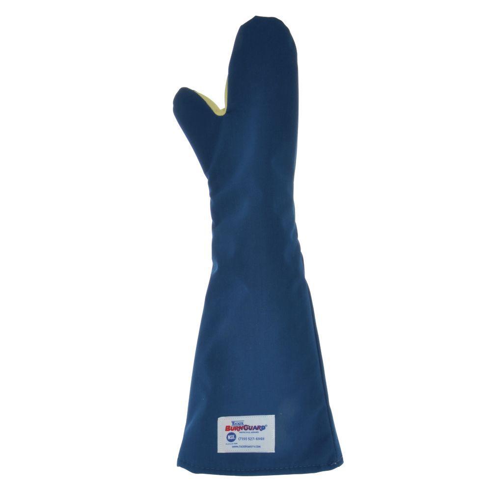Tucker BurnGuard® QuicKlean™ Blue Vinyl Bib Apron - 42"L