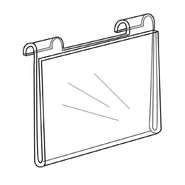 11" x 7" Gridwall Acrylic Sign Holder, Horizontal