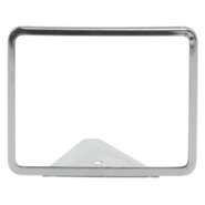Chrome Metal Horizontal Sign Frame With Triangular Wedge Base - 7"L x 5 ...
